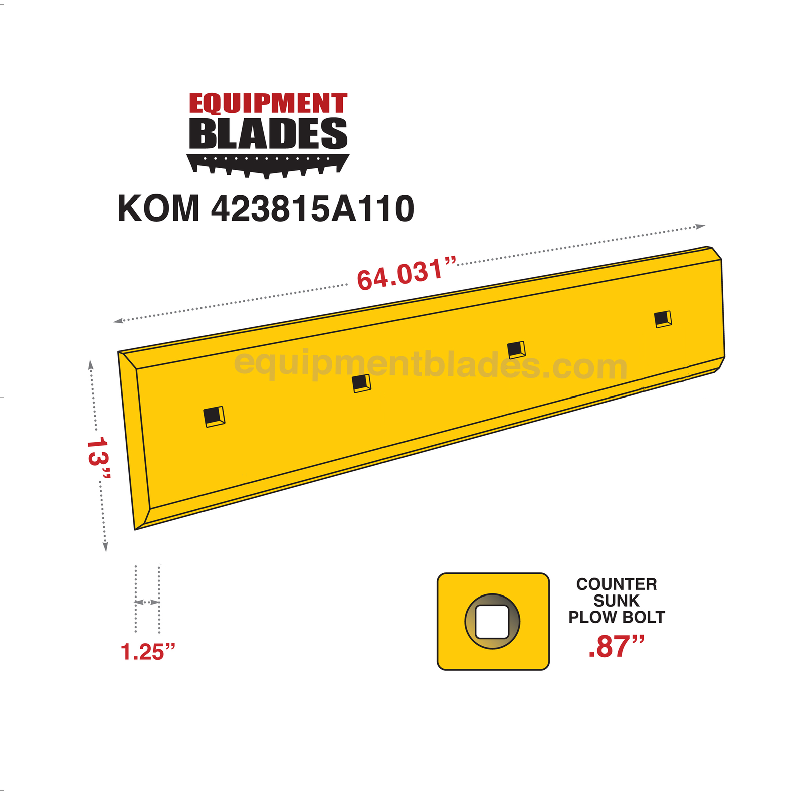 Komatsu WA350-1 Loader Bucket Edges Kit