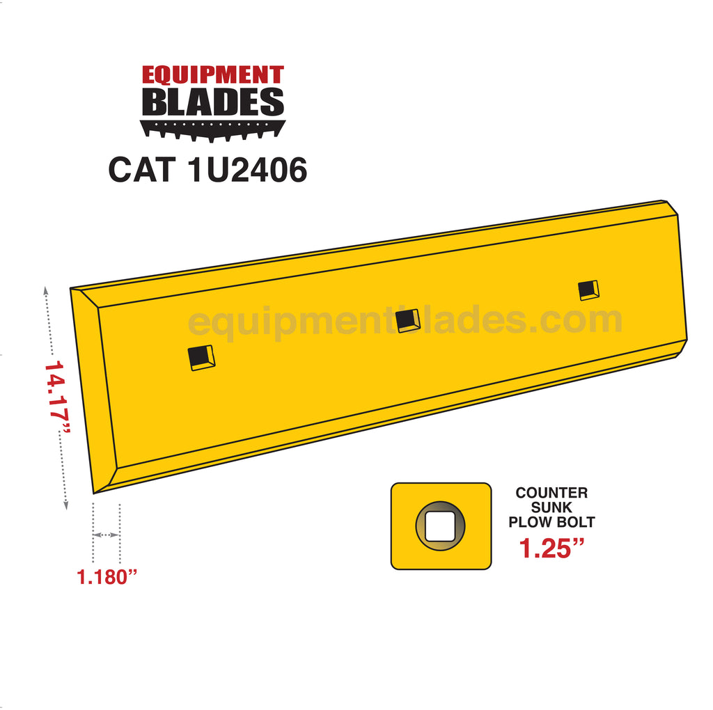 CAT Loader Cutting Edge Center 1U2406 – Equipment Blades Inc